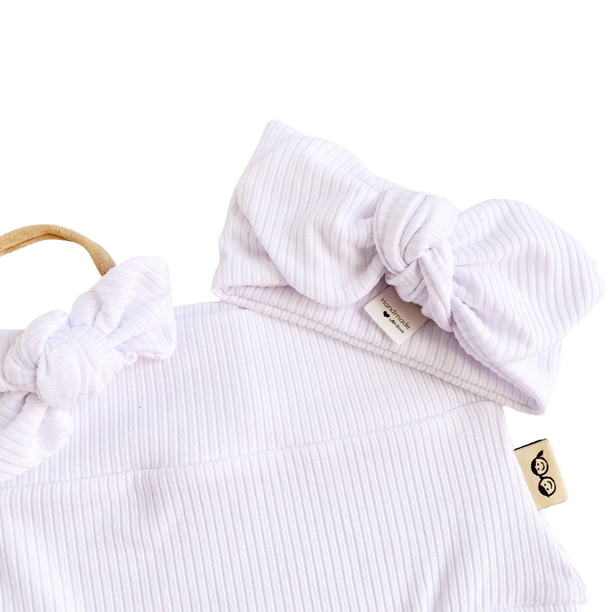 White Rib Bummies and Headbands | Baby Diaper Covers | Dudis Design – Dudisdesign